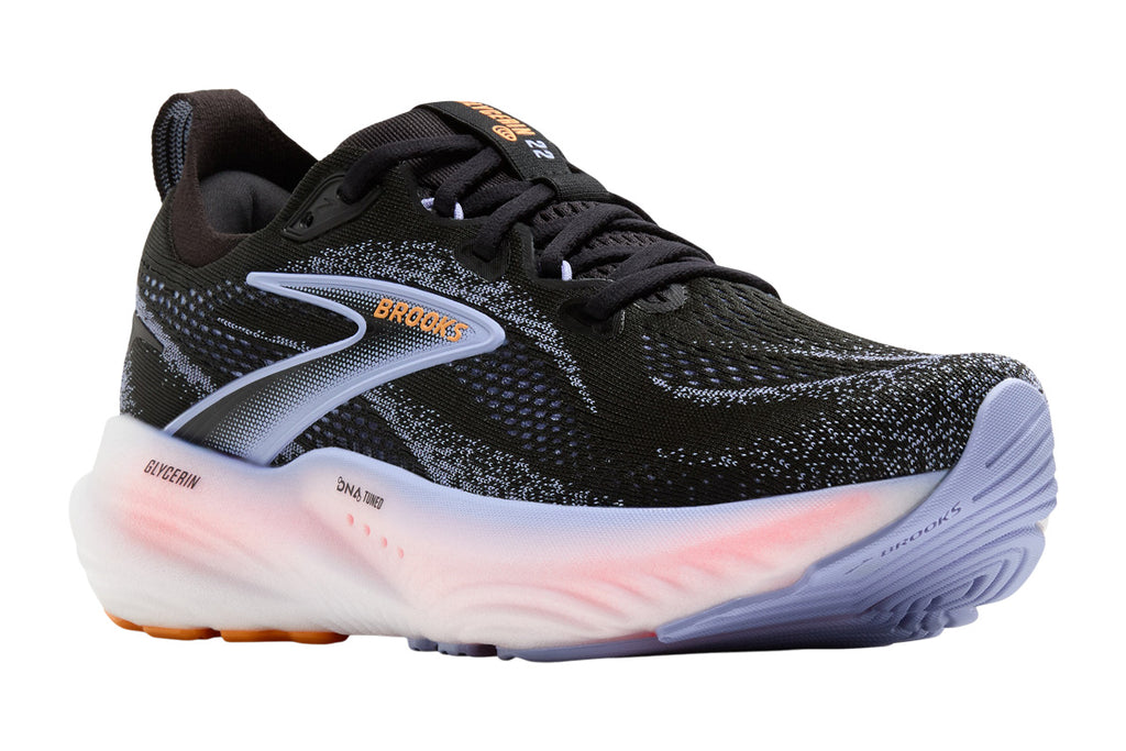 Brooks Glycerin 22 B Black/Blue Heron/Orange Womens – Pure Performance